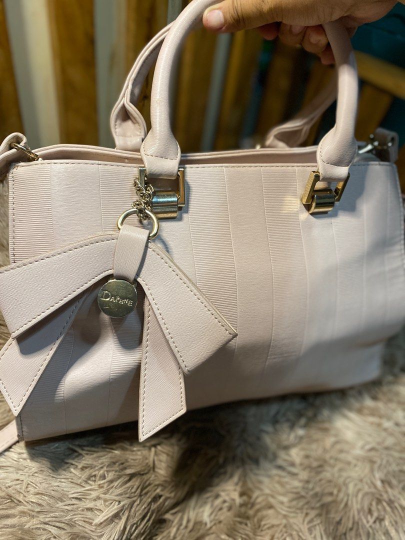 Authentic Daphne Bag with code Two way bag w/sign of usage color peach ...