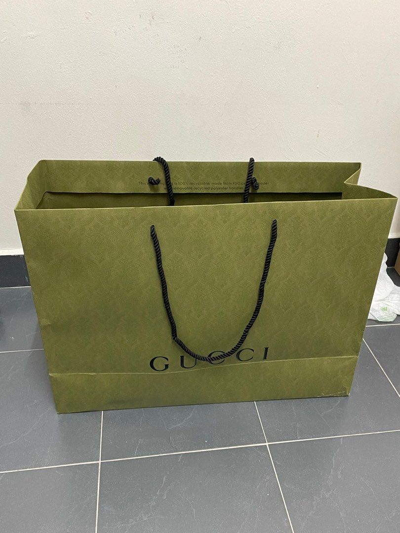 Authentic large Gucci paper bag, Luxury, Bags & Wallets on Carousell
