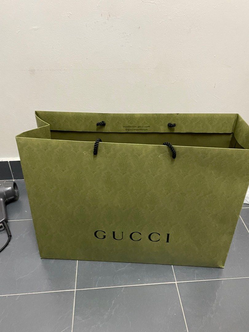 Authentic large Gucci paper bag, Luxury, Bags & Wallets on Carousell