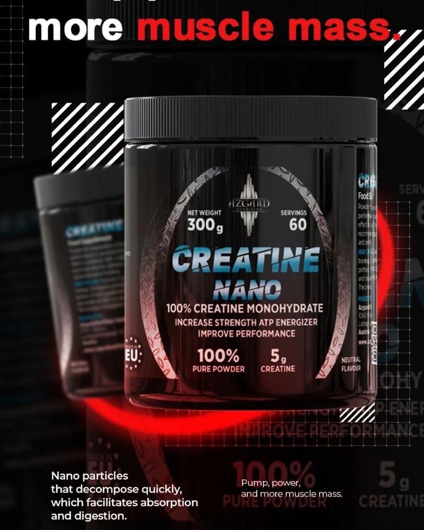 Azgard Creatine Nano, Health & Nutrition, Health Supplements, Vitamins ...