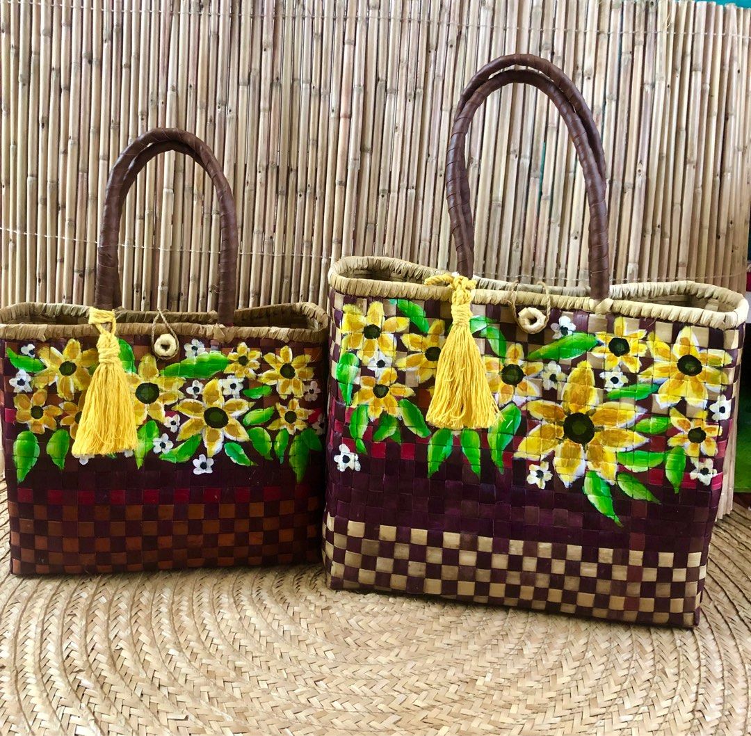 Bayong bags made from Pandan, Women's Fashion, Bags & Wallets, Beach ...