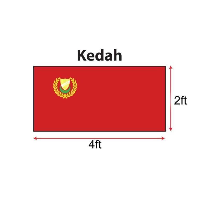 Bendera Kedah (Polyester) 2 x 4ft, Hobbies & Toys, Stationery & Craft ...