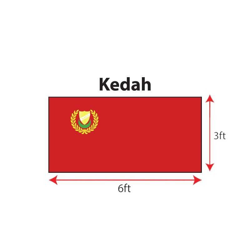 Bendera Kedah (Polymesh) 3 x 6ft, Hobbies & Toys, Stationery & Craft ...