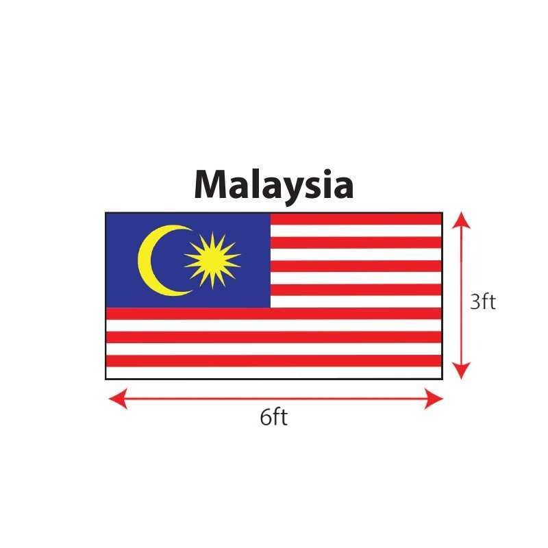 Bendera Malaysia Polymesh 3 X 6ft Hobbies And Toys Stationery And Craft Stationery And School