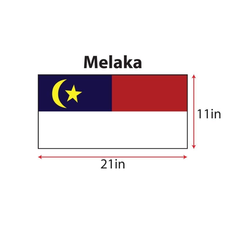 Bendera Melaka (Cotton) 11 x 21in, Hobbies & Toys, Stationery & Craft ...