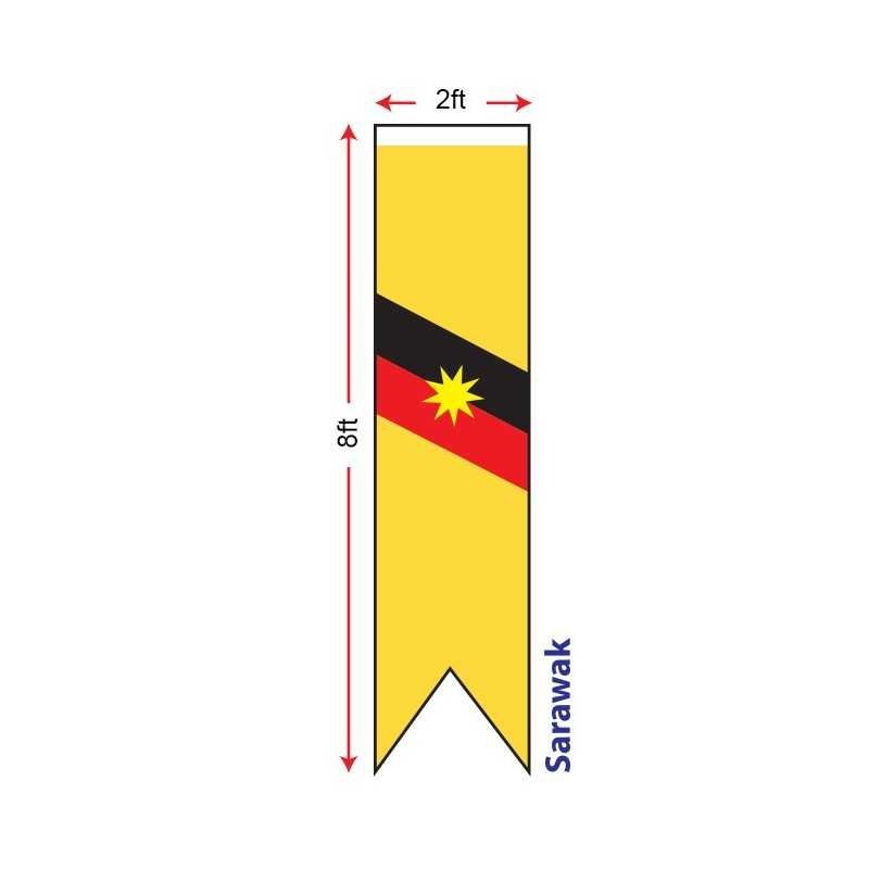 Bendera Sarawak (Polyester) 2 x 8ft, Hobbies & Toys, Stationery & Craft ...