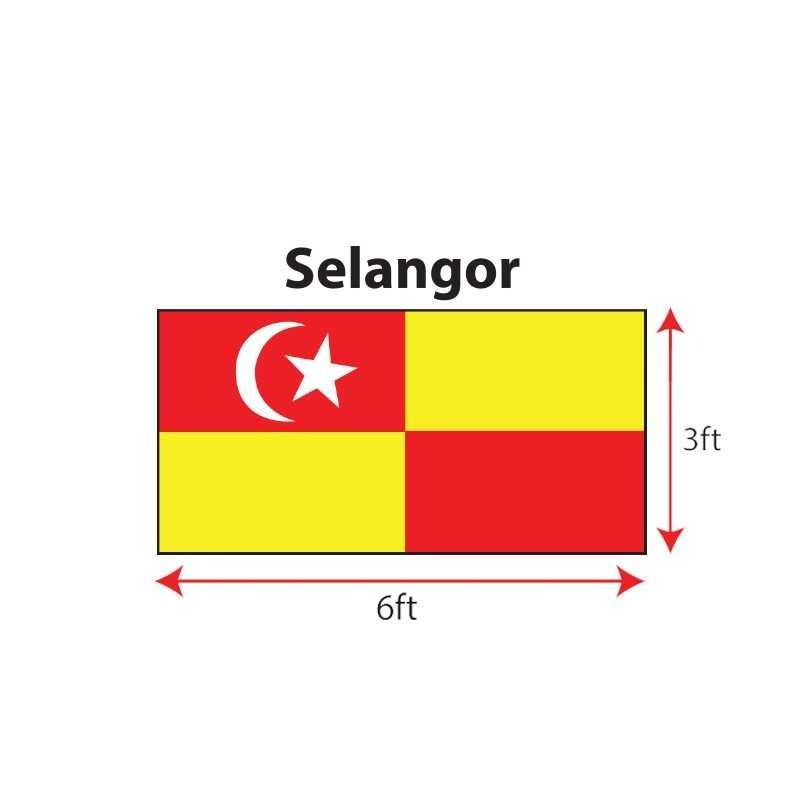 Bendera Selangor (Polymesh) 3 x 6ft, Hobbies & Toys, Stationery & Craft ...