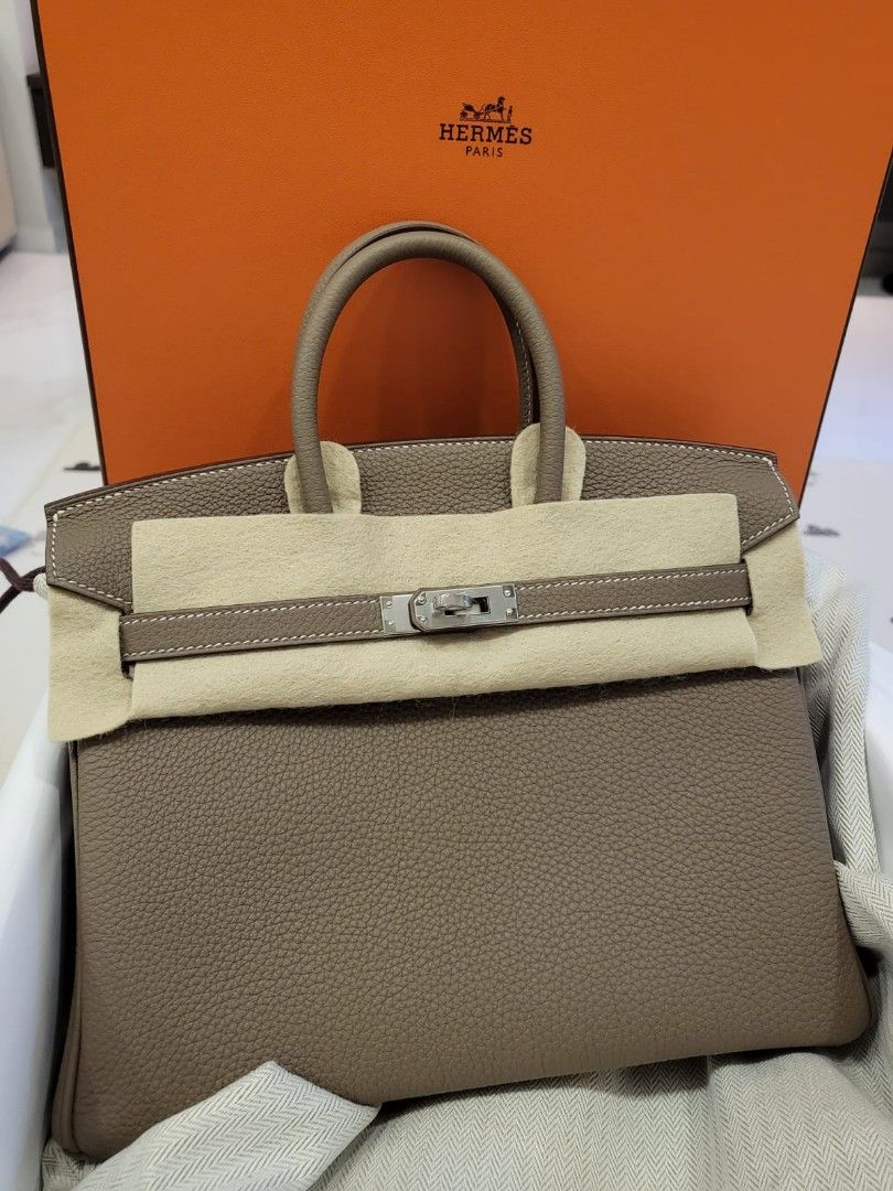 Birkin 25 etoupe phw U stamp, Luxury, Bags & Wallets on Carousell