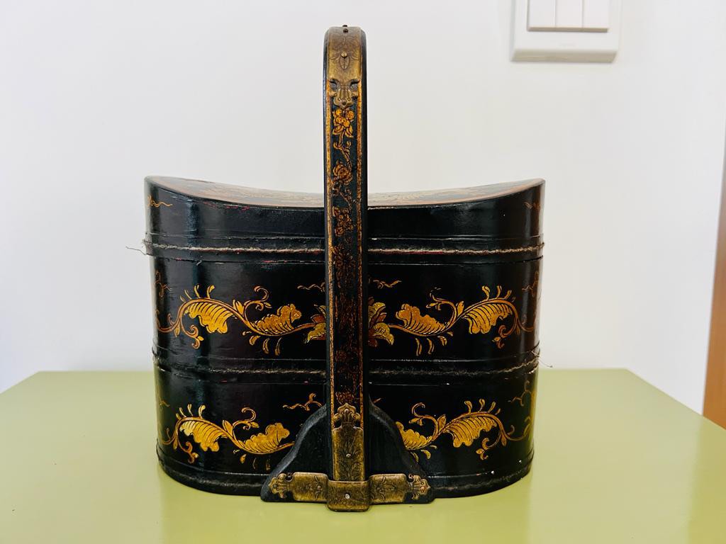 Black Antique Chinese Basket, Furniture & Home Living, Home Improvement ...