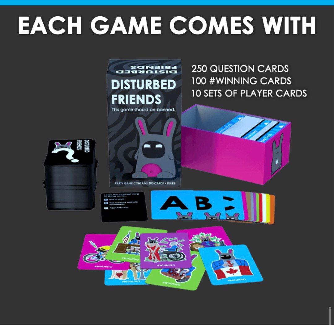 BNIB Disturbed Friends Card Game, Hobbies & Toys, Toys & Games on Carousell