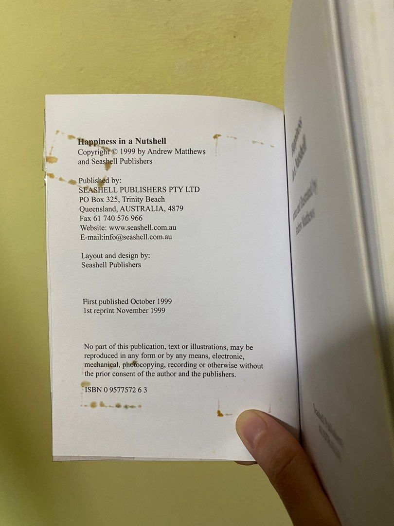 Book: Happiness in a Nutshell by Andrew Matthews, Hobbies & Toys, Books ...