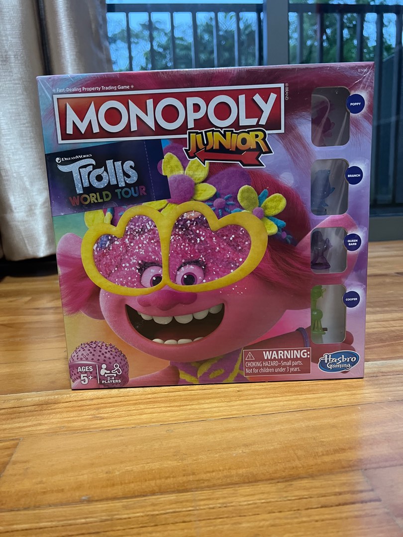 Brand new Monopoly Junior (Trolls edition), Hobbies & Toys, Toys ...
