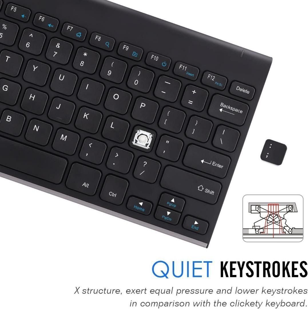 [c4314] Arteck Ultra-Slim Stainless Steel Wireless Keyboard for Desktop ...