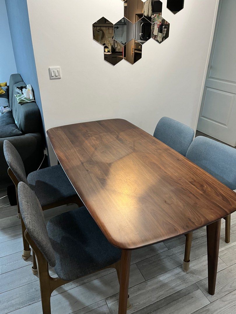 Castlery Dining Set Table Set - Vincent Dining Table with 4 Joshua ...