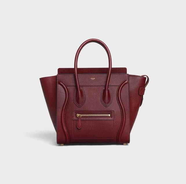 Celine Mini Luggage Maroon, Barang Mewah, Tas & Dompet di Carousell