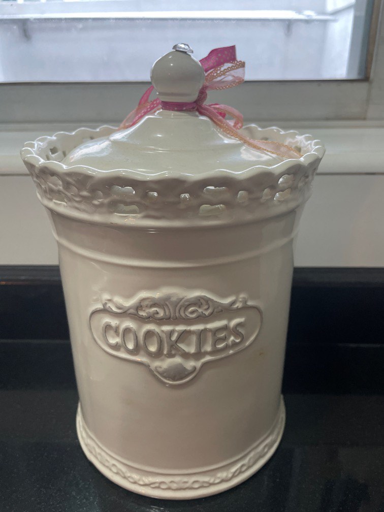 Ceramic Cookies Container, Furniture & Home Living, Kitchenware ...