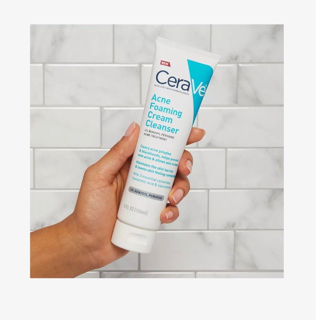 CERAVE ACNE FOAMING CREAM CLEANSER ACNET TREATMENT, Beauty & Personal ...