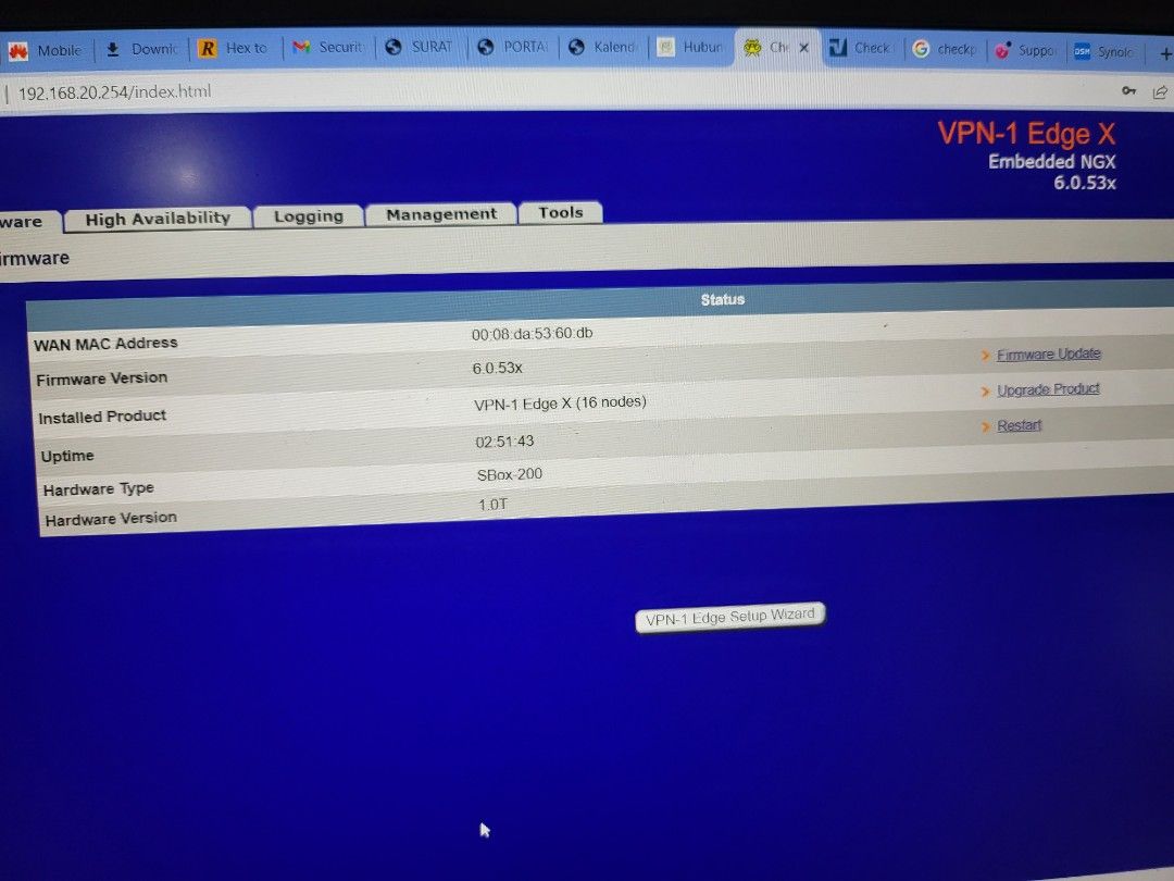Check Point Firewall Vpn 1 Edge X For Sale Computers And Tech Parts And Accessories Networking On
