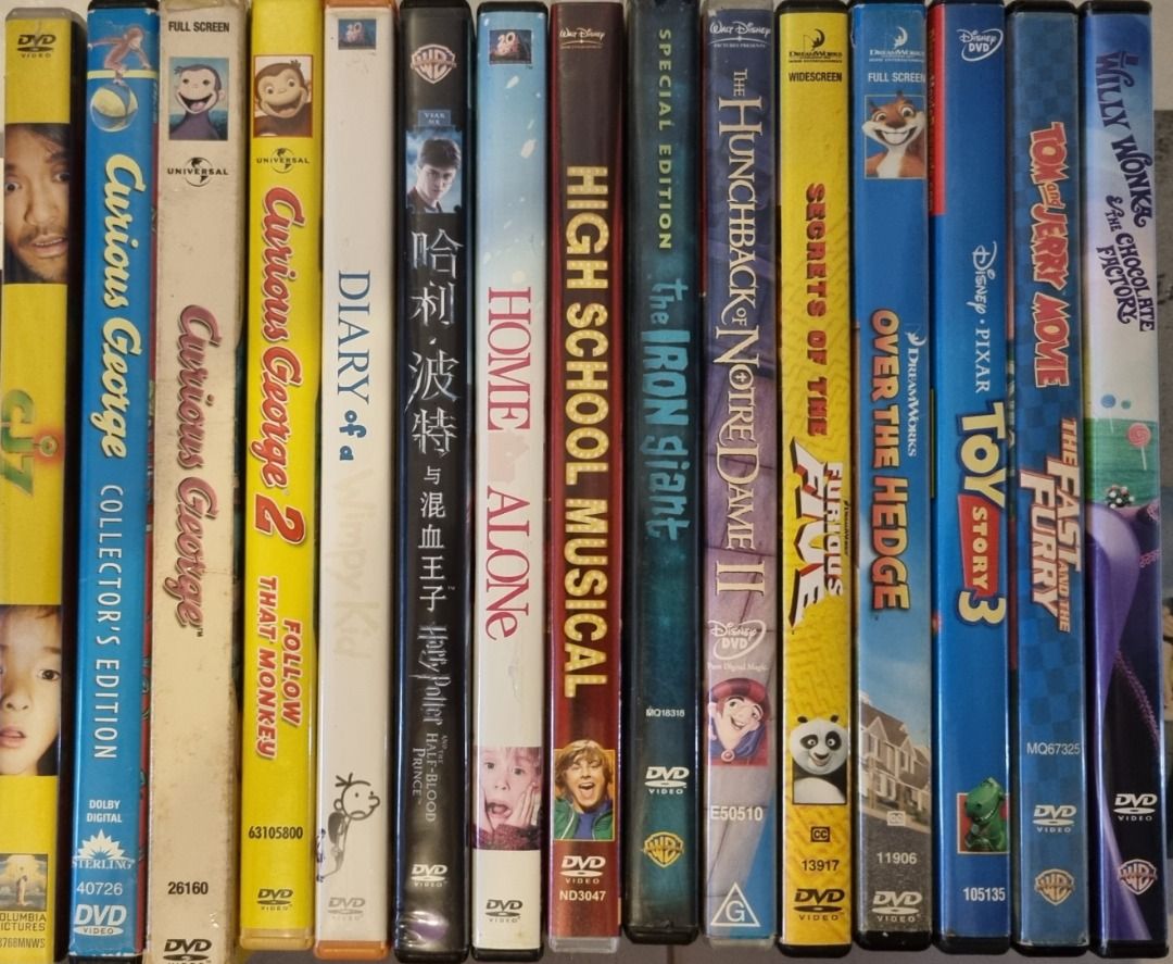 Children's DVDs. Curious George, Disney, Pixar, Cartoons, Hobbies ...