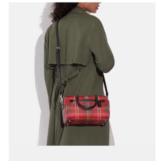 Coach Checkered Satchel Boston Bag, Women's Fashion, Bags & Wallets ...