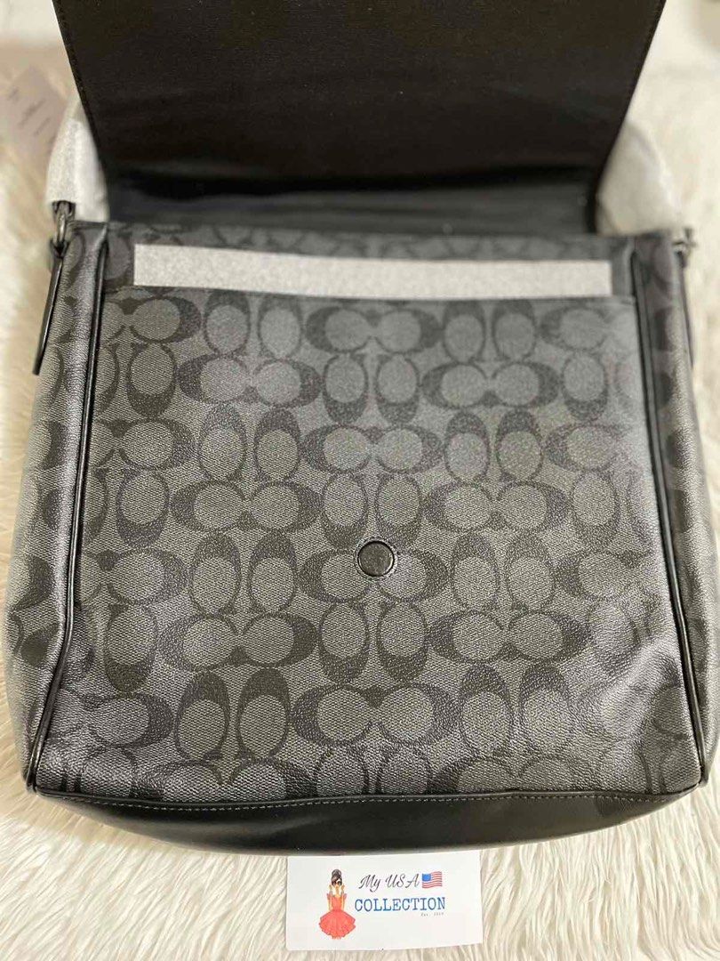 Coach Houston Map Bag In Signature Canvas, Men's Fashion, Bags, Sling ...