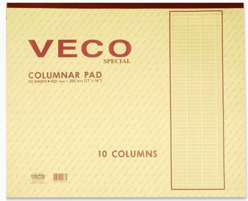 COLUMNAR PAD 10 COLUMNS, Hobbies & Toys, Stationary & Craft, Craft ...