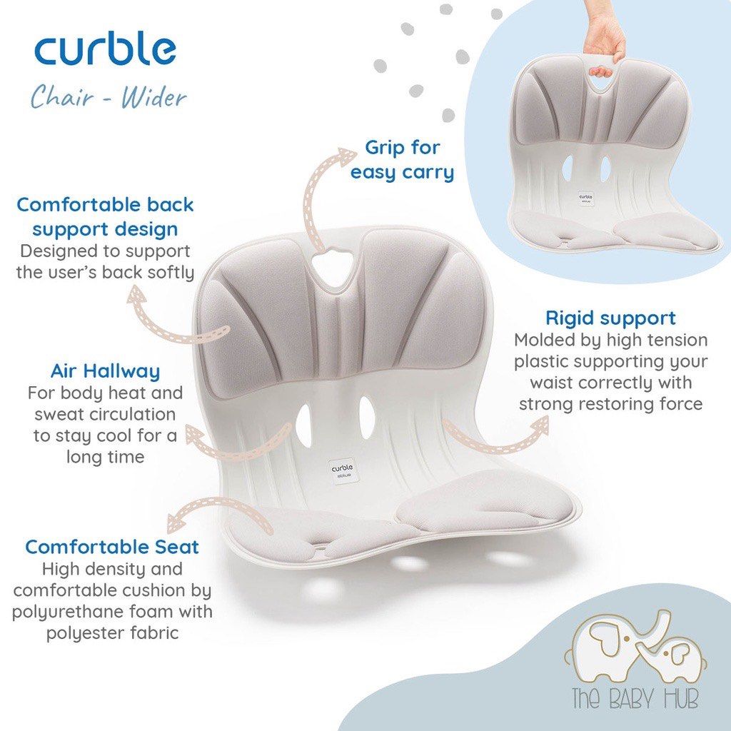 Curble Chair Wider Posture Corrector, Furniture & Home Living ...