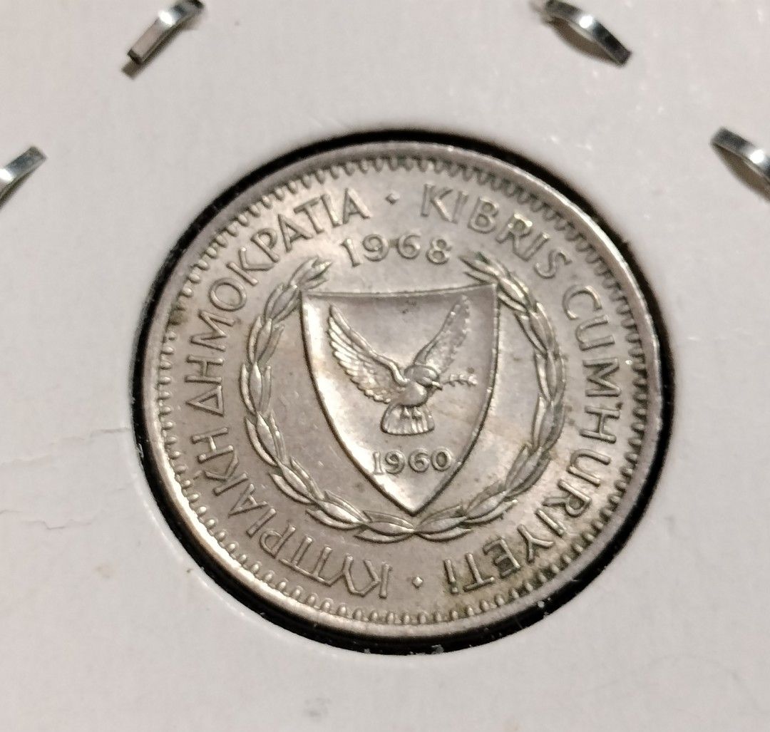 CYPRUS 25 CENT 1968, Hobbies & Toys, Memorabilia & Collectibles ...