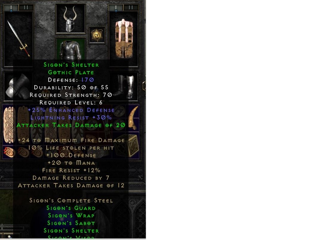 D2R diablo 2 resurrected season 2 ladder hardcore full sigon set, Video ...