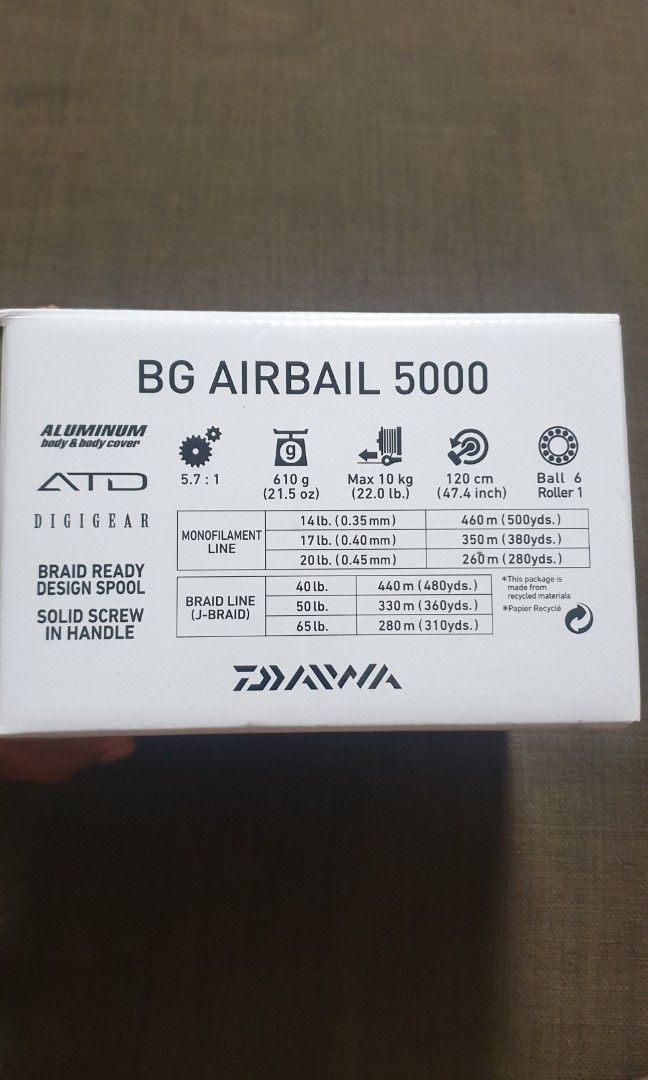 Daiwa BG Airbail 5000 (Daiwa,shimano,century,zziplex), Sports Equipment, Fishing on Carousell