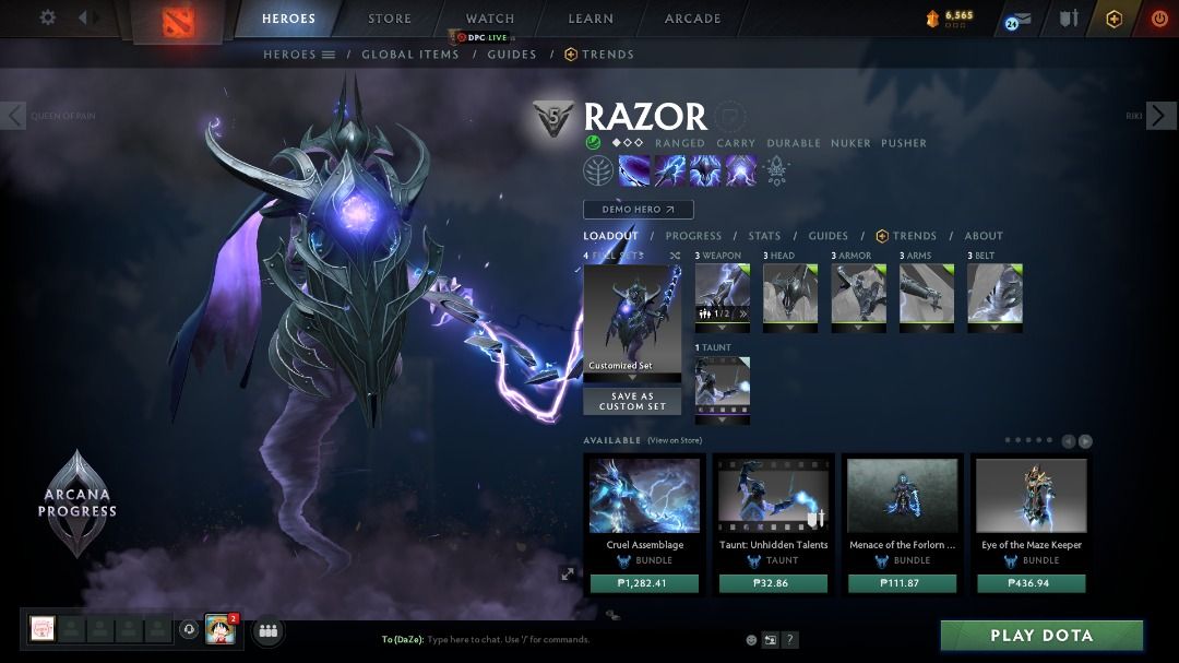 DOTA 2 ACCOUNT ( CRUSADER 2 ) with 11pc's ARCANAS - MMR 1690/10K ...