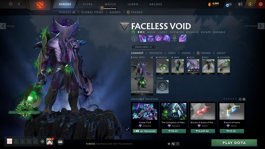 DOTA 2 ACCOUNT ( CRUSADER 2 ) with 11pc's ARCANAS - MMR 1690/10K ...