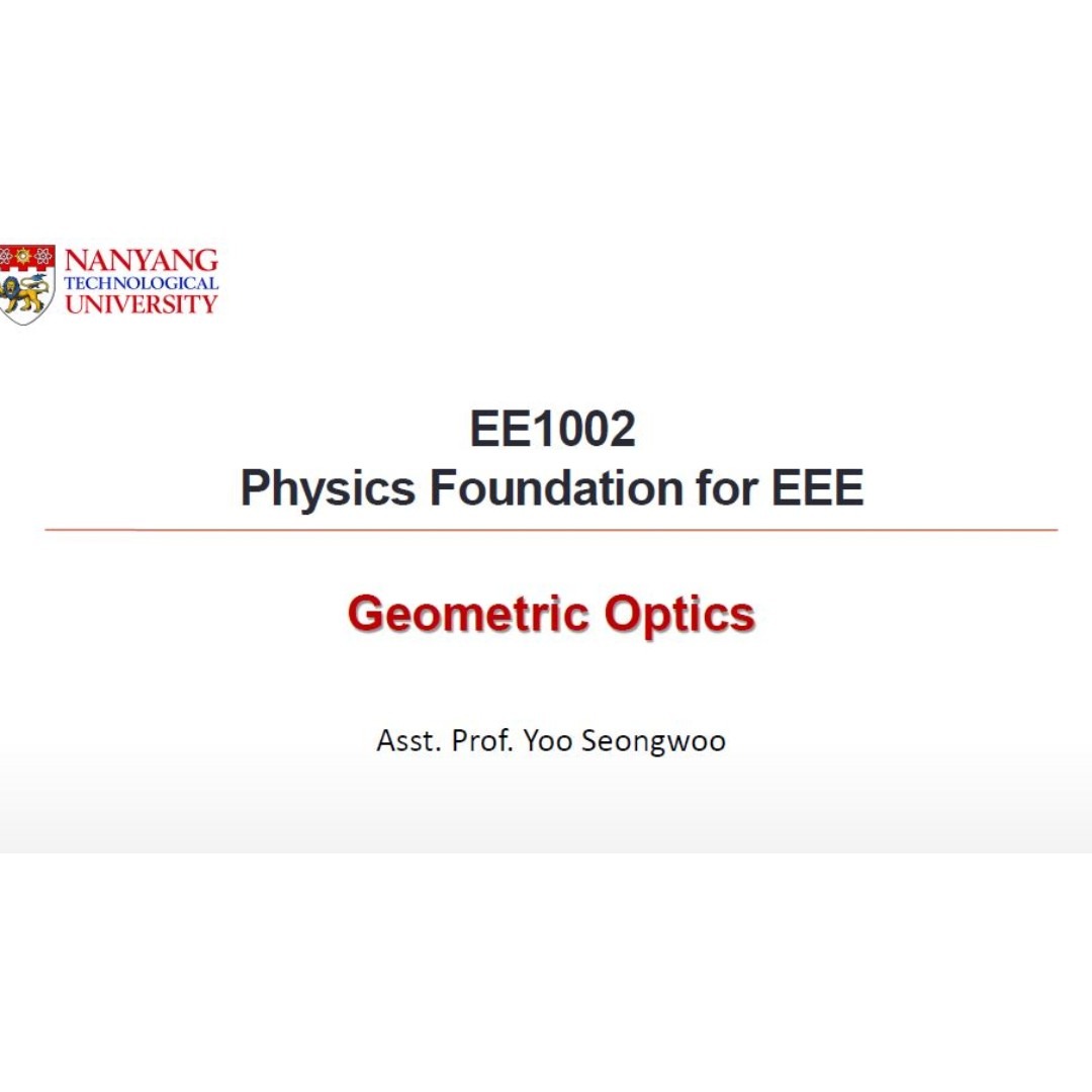EE1002 Physics Foundation for EEE NTU EEE Notes, Quiz, Past Year Paper ...