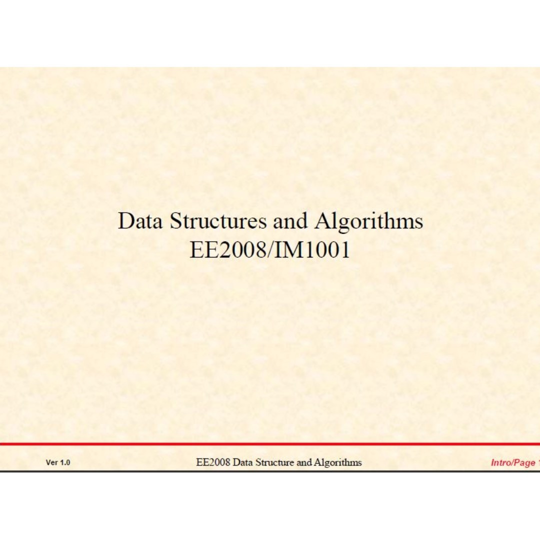 EE2008 IM1001 Data Structures and Algorithms NTU EEE IEM Notes, Quiz ...