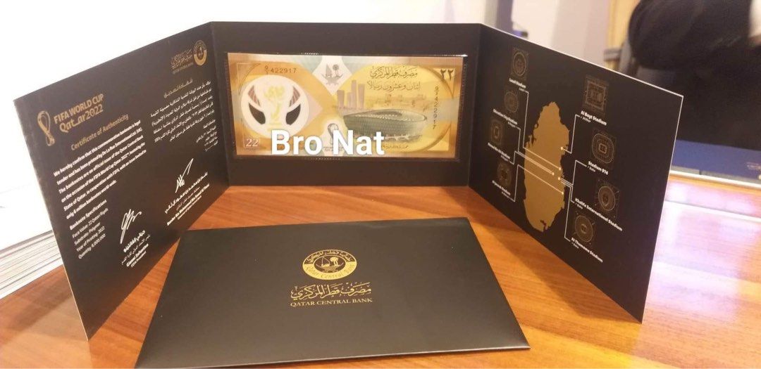 FIFA Commemorative Note Qatar, Hobbies & Toys, Memorabilia ...