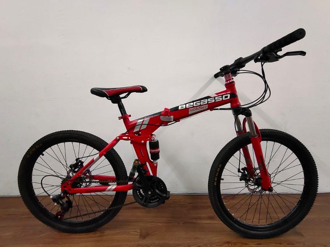 Foldable MTB Bicycle Begasso Soldier 24 inch with 7 speed Shimano ...