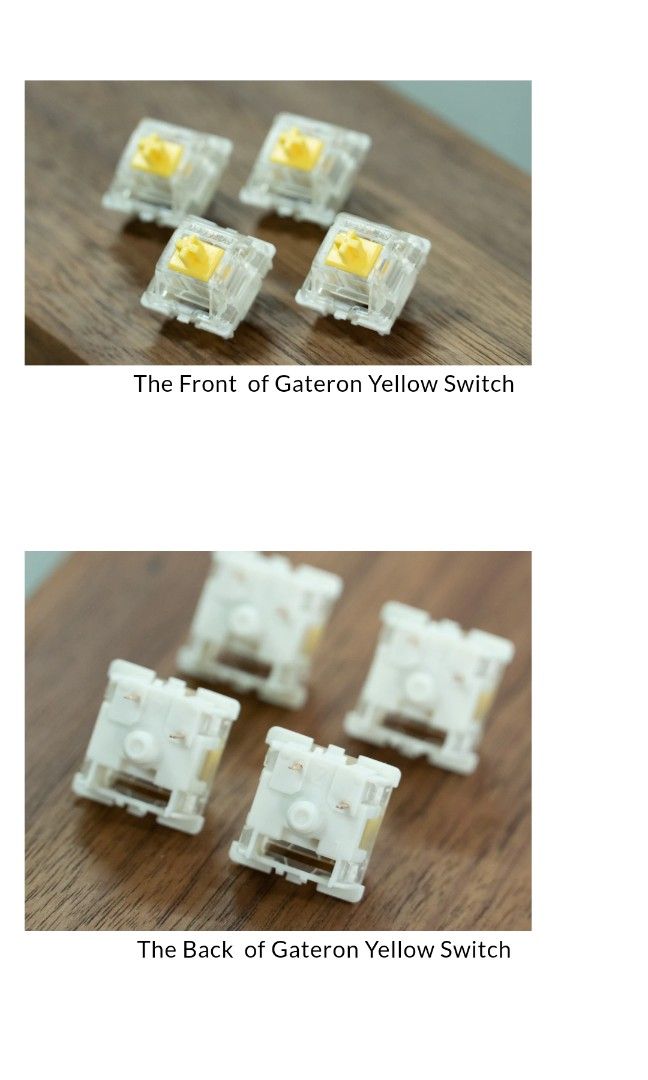 Gateron Yellow 3 pin 83pcs Linear Semi Clacky Switches for Mechanical ...
