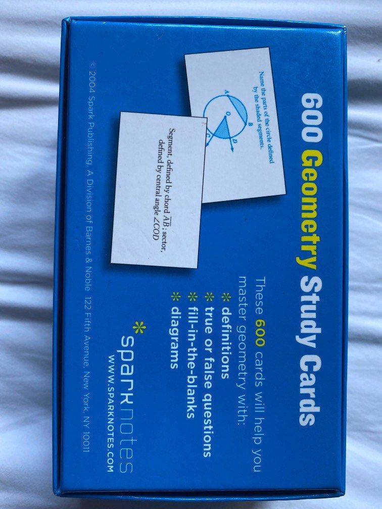 Geometry Flashcards, 興趣及遊戲, 書本 & 文具, 教科書 - Carousell