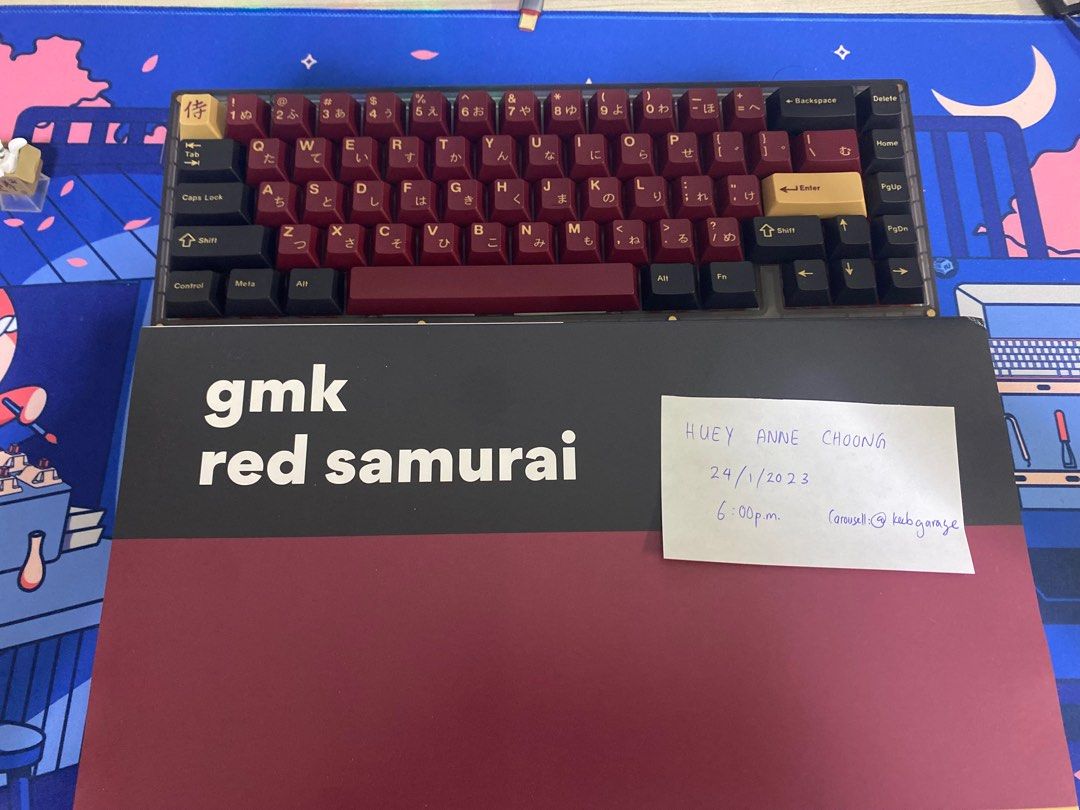Hari Raya Sale! GMK Red Samurai Keycaps 65%, Computers & Tech, Parts ...