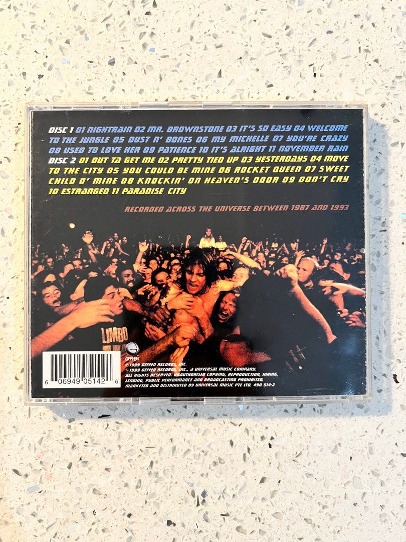 GnR Live concert CD, Hobbies & Toys, Music & Media, CDs & DVDs on Carousell