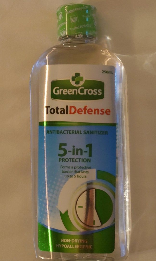 GREEN CROSS TOTAL DEFENSE 5 -IN-1 PROTECTION ANTIBACTERIAL SANITIZER ...