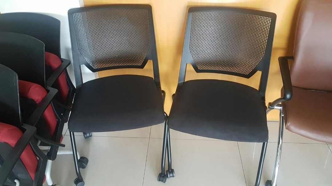 Haworth roller chairs. stackable chair $30 each. 18pcs available ...