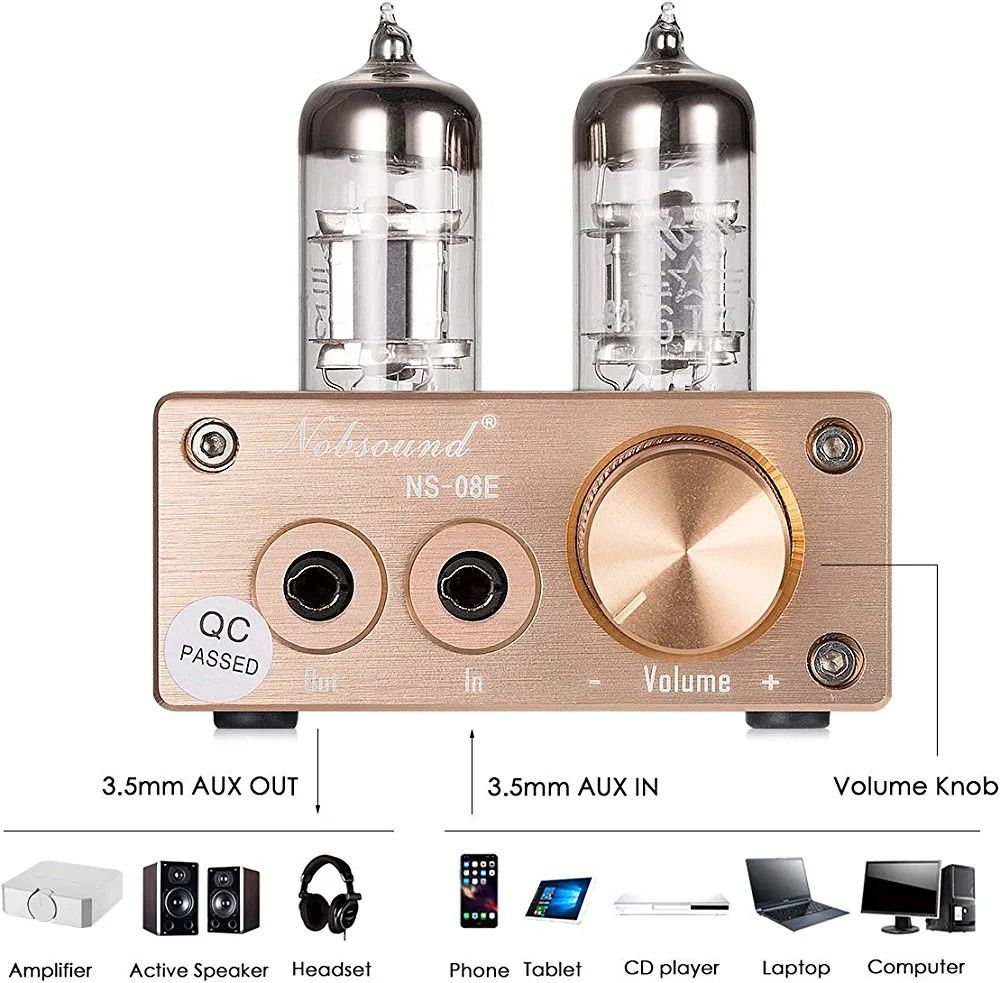 Headphone Amplifier Hi-Fi Headphone Amp Mini Stereo Audio Preamplifier ...