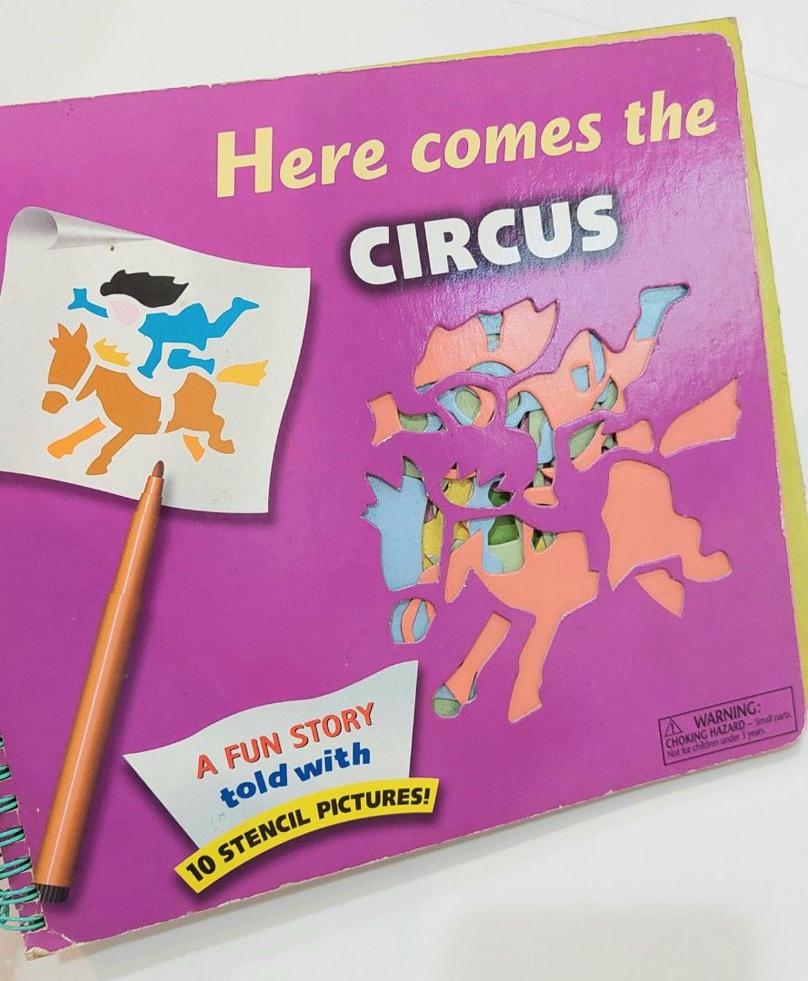 Here Comes the Circus stencil book, Hobbies & Toys, Books & Magazines ...