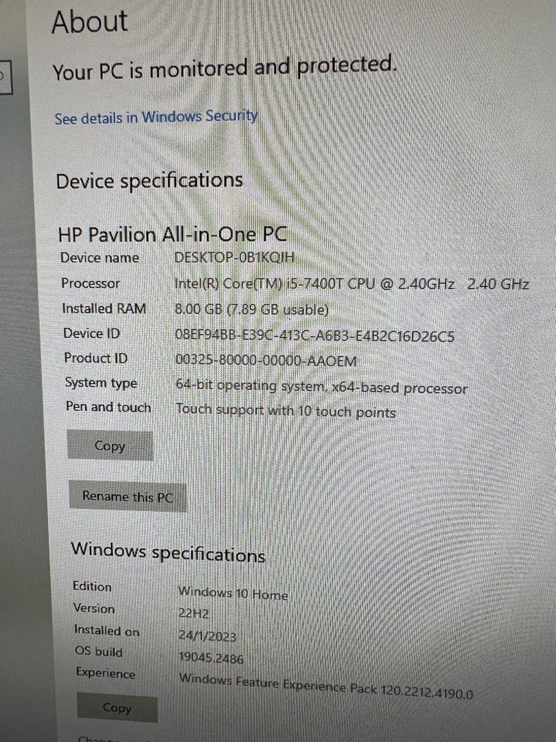 Hp Pavilion All In One Desktop Computers Tech Desktops On Carousell