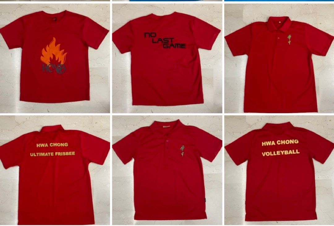 Hwa Chong Institution HCI Volleyball CCA tee and Polo tee, Men's ...