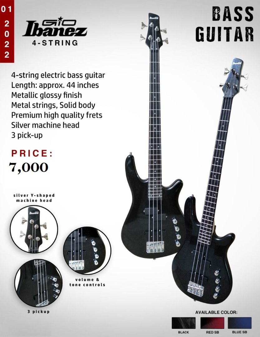 Ibanez 4 Strings bass guitar, Hobbies & Toys, Music & Media, Musical ...