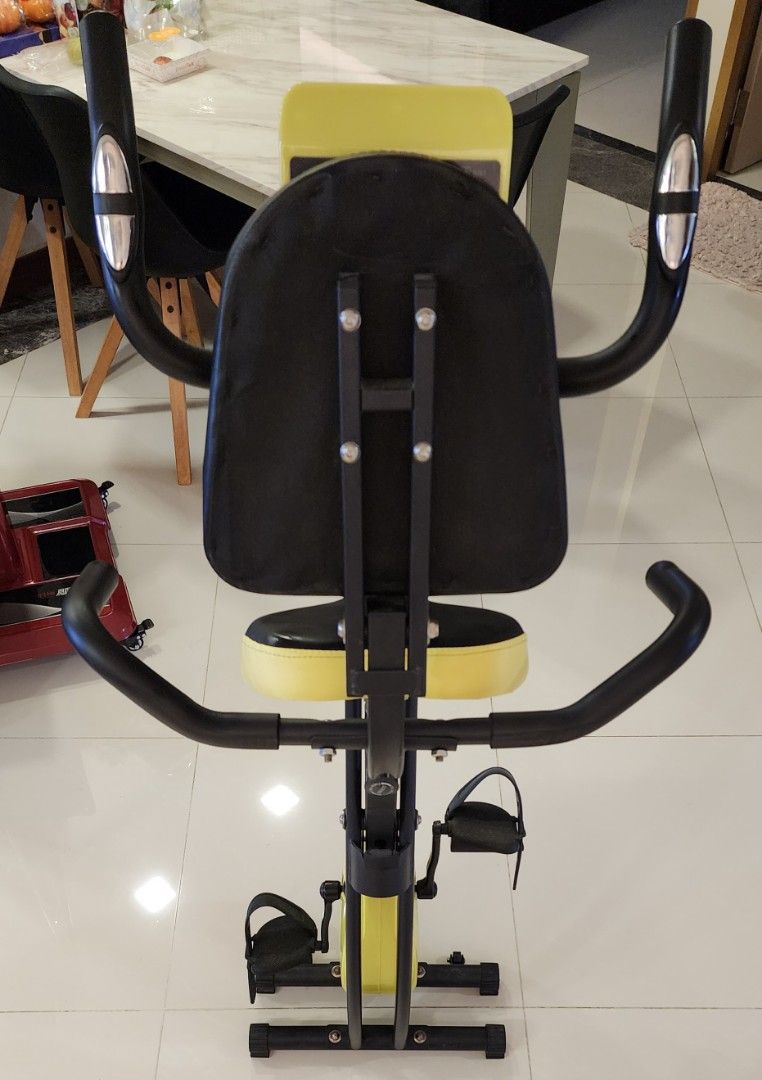 INDOOR FOLDABLE CYCLE SPIN EXERCISE BIKE BICYCLE FITNESS GYM, Sports ...