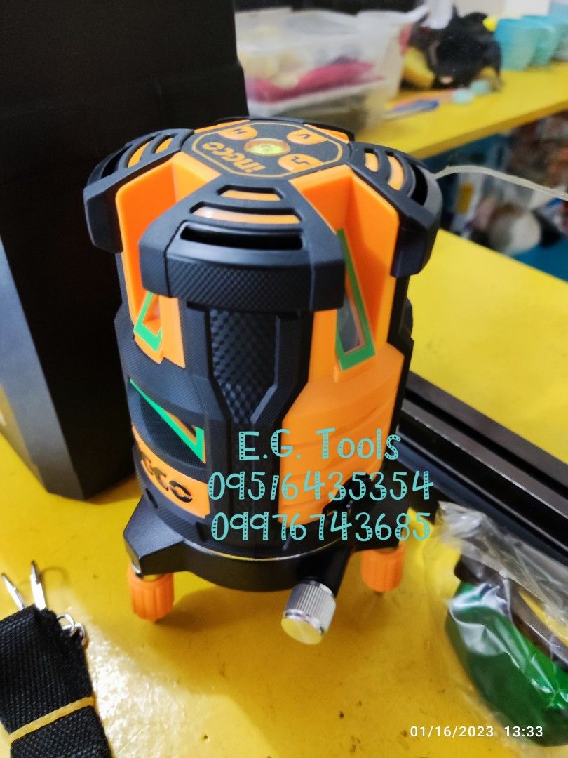 INGCO Self-Leveling Line Laser Green Laser Beams 0~20m (HLL305205 ...