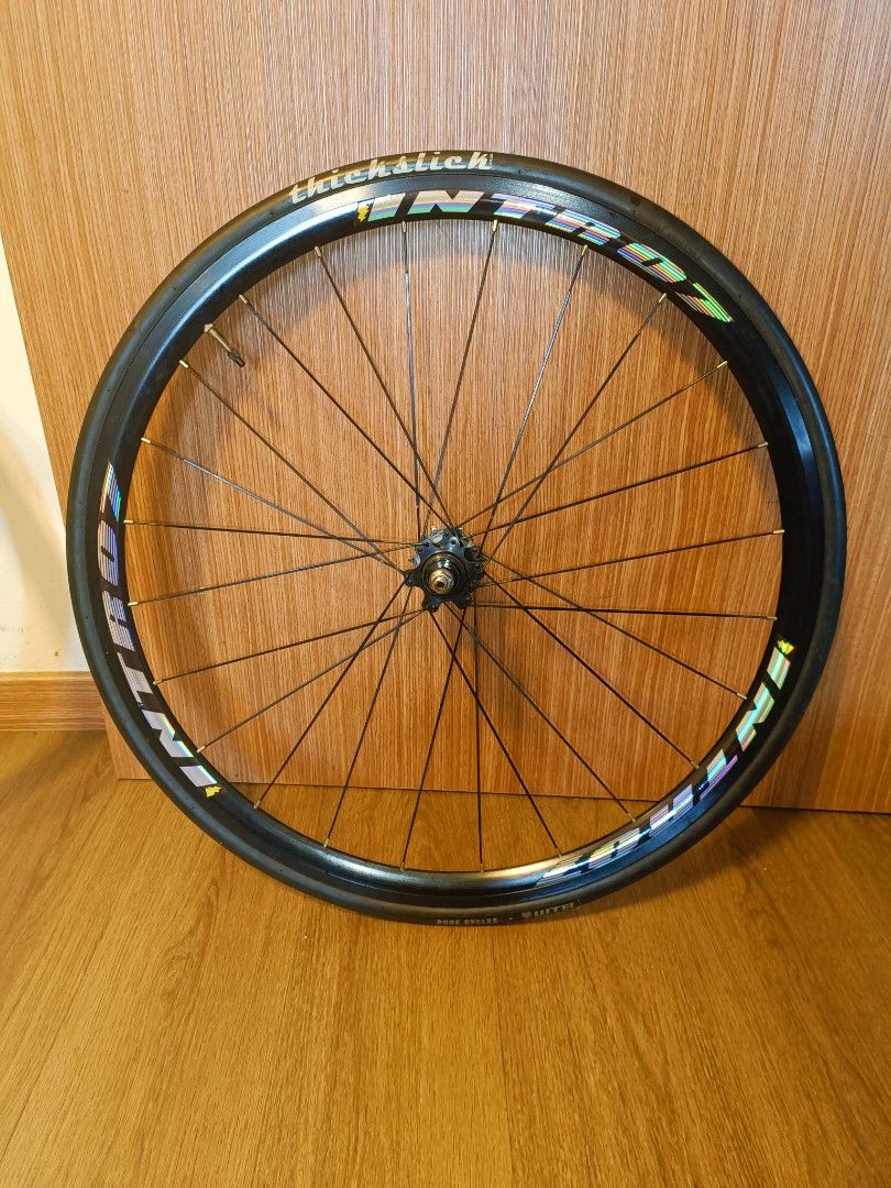 Intro7 wheelset with custom decals, Sports Equipment, Bicycles & Parts ...